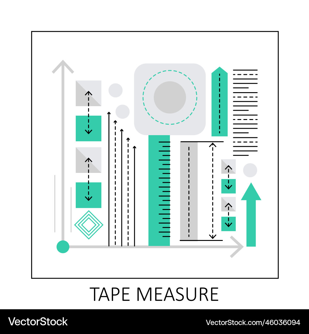 Construction tape measure Royalty Free Vector Image