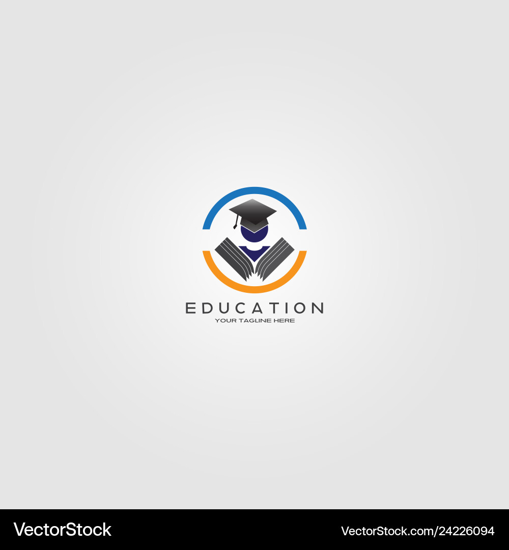 Education logo template for school Royalty Free Vector Image