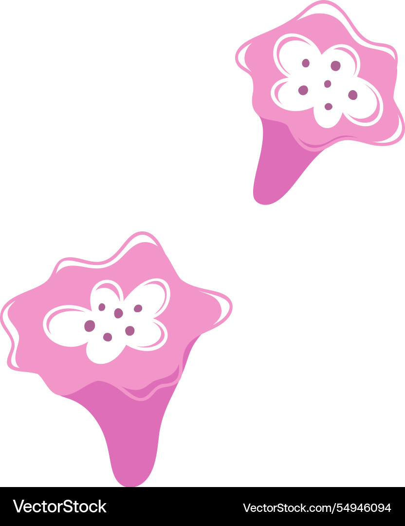 Flower buds floristry botanical design Royalty Free Vector