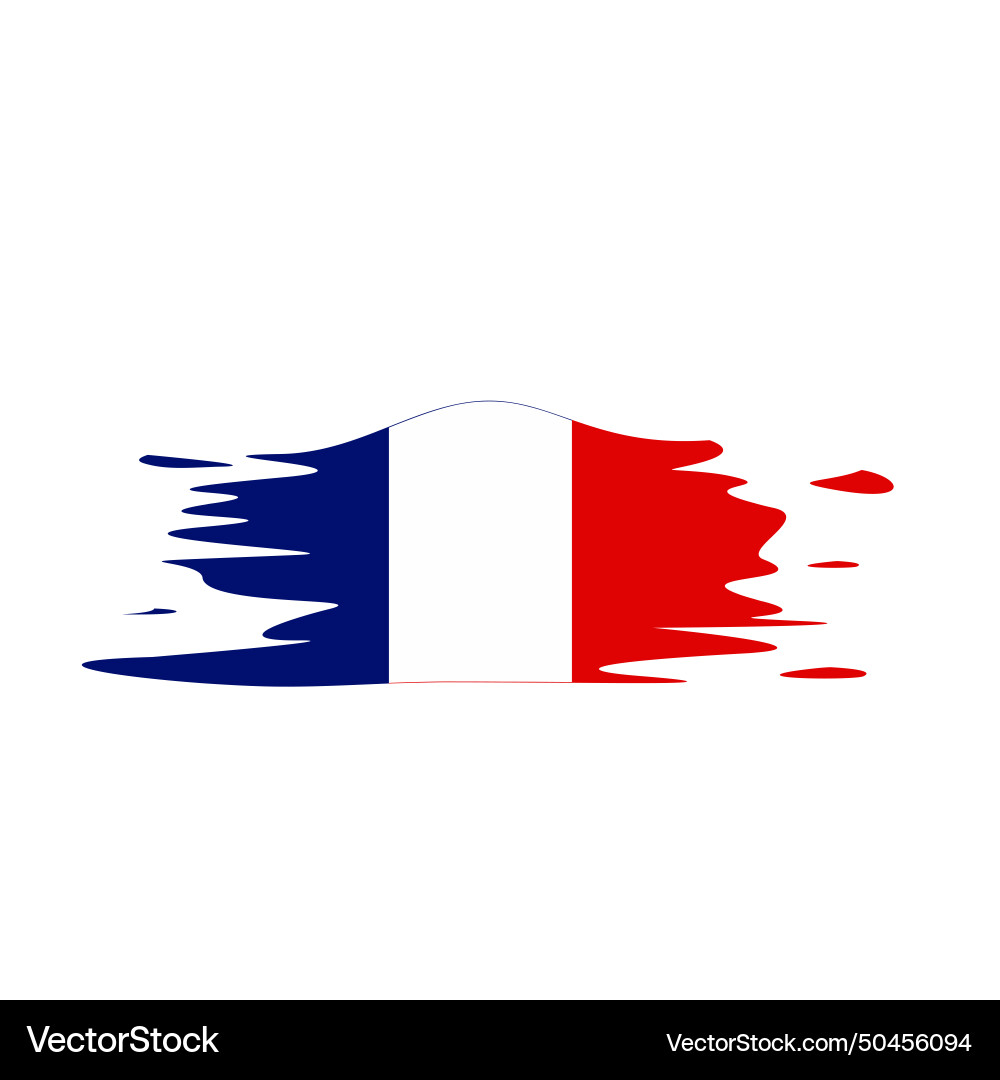 France state flag logo Royalty Free Vector Image
