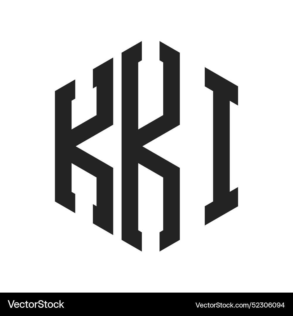 Kki logo design initial letter monogram Royalty Free Vector