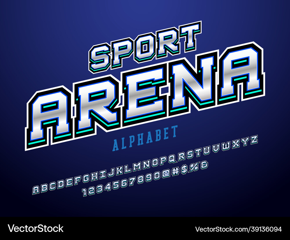Sport font Royalty Free Vector Image - VectorStock