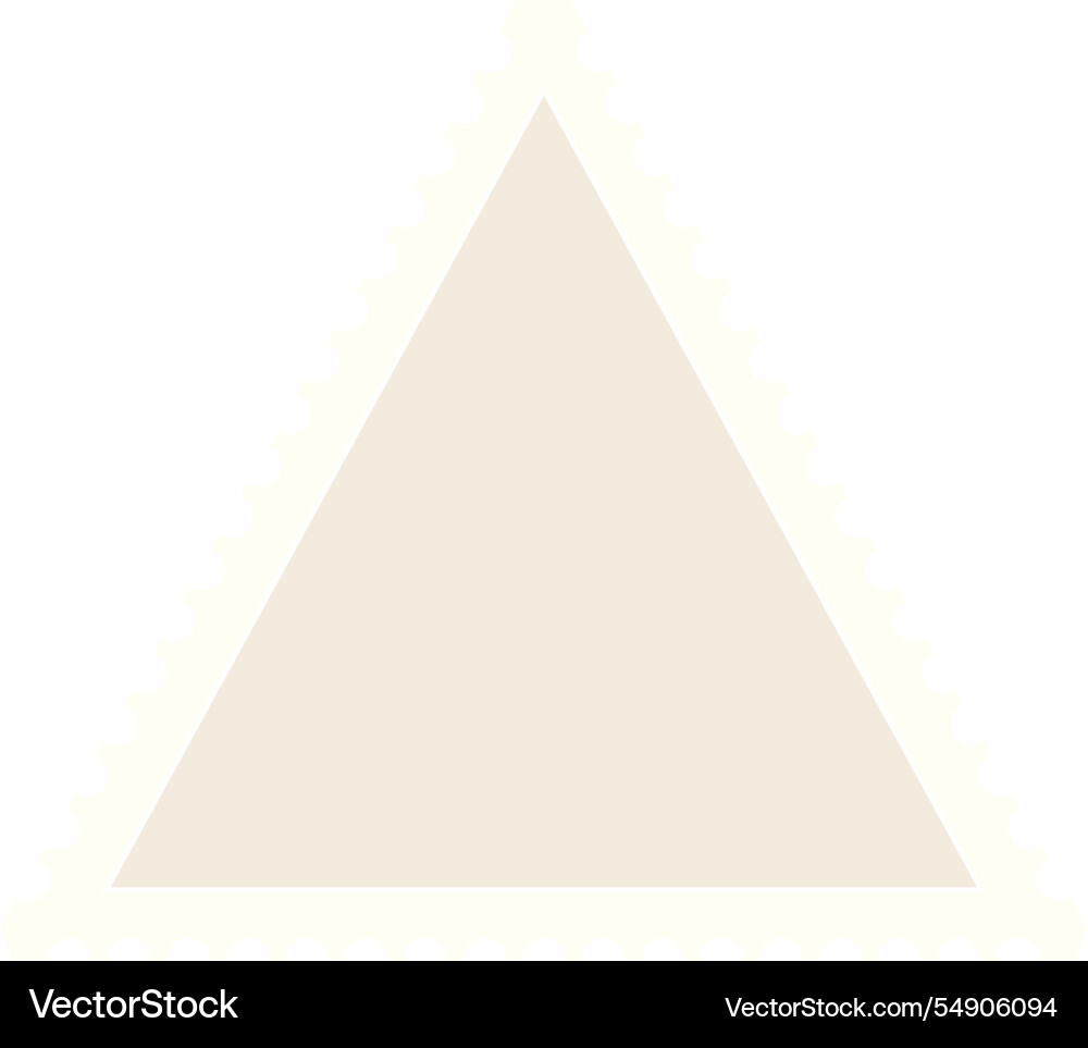 Triangle postage stamp blank template Royalty Free Vector