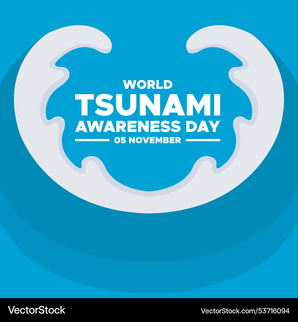 World tsunami awareness day 05th november Vector Image