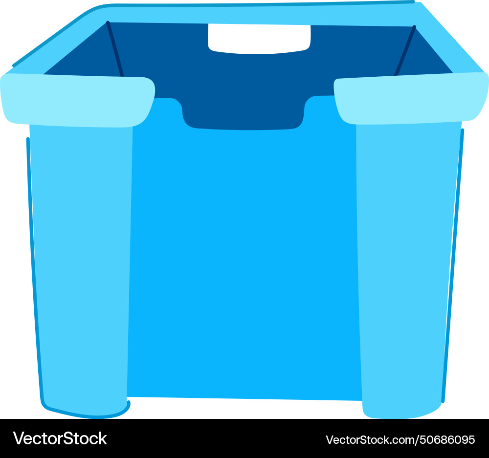 Basket plastic crate cartoon Royalty Free Vector Image