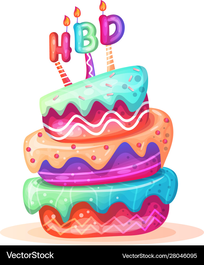 Birthday cake Royalty Free Vector Image - VectorStock