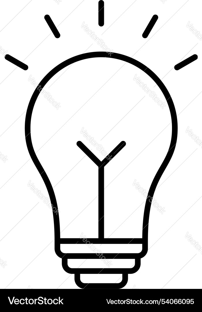 Idea line icon design Royalty Free Vector Image