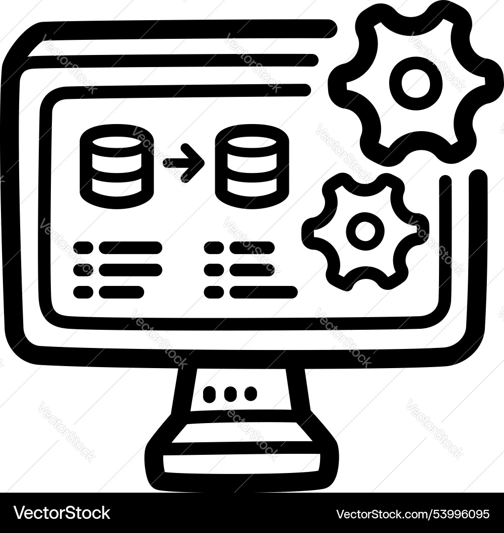 Information technology - science icons Royalty Free Vector