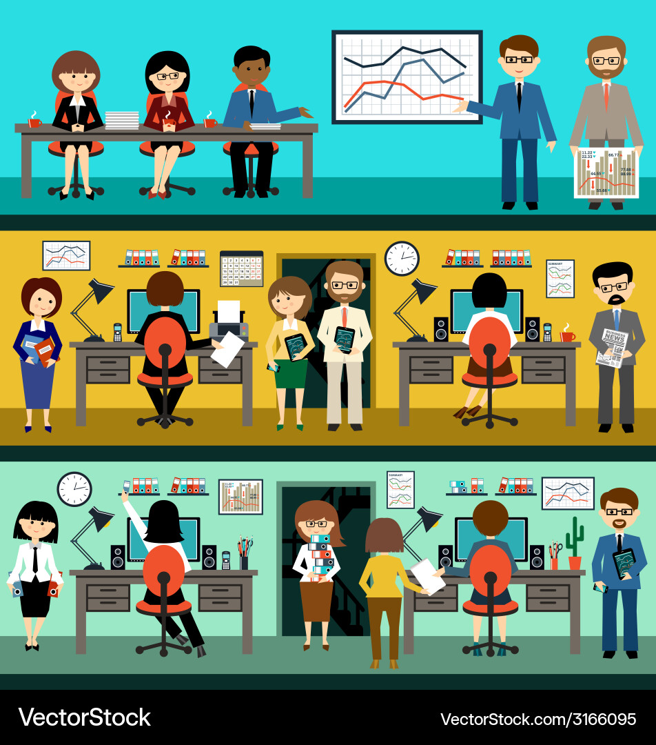 Modern Office Professionals Royalty Free Vector Image