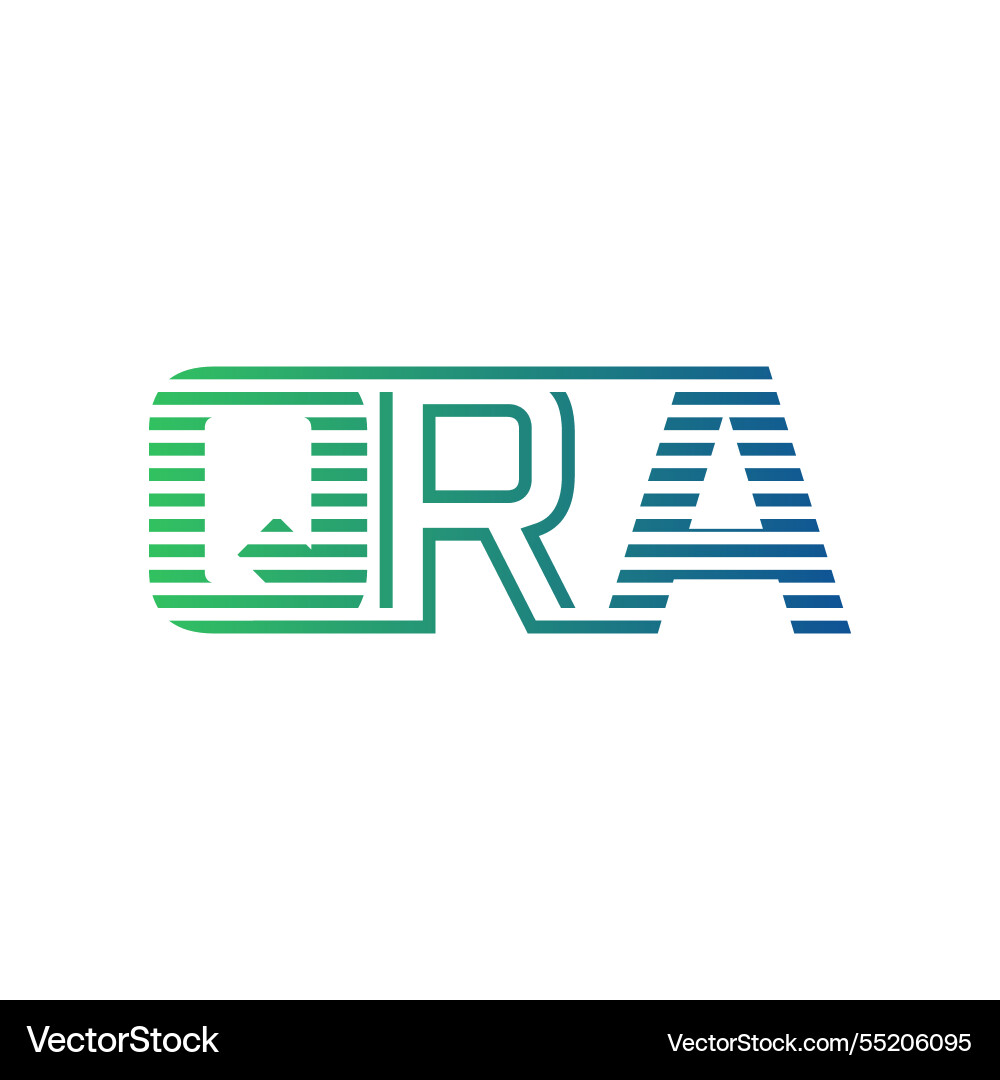Modern qra logo design letter qra minimalist Vector Image