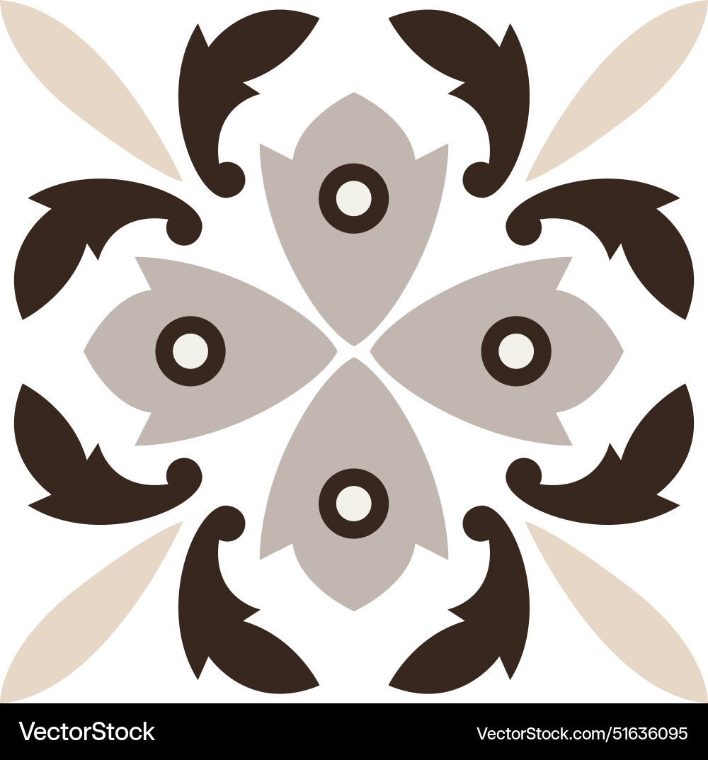 Oriental square ornament Royalty Free Vector Image