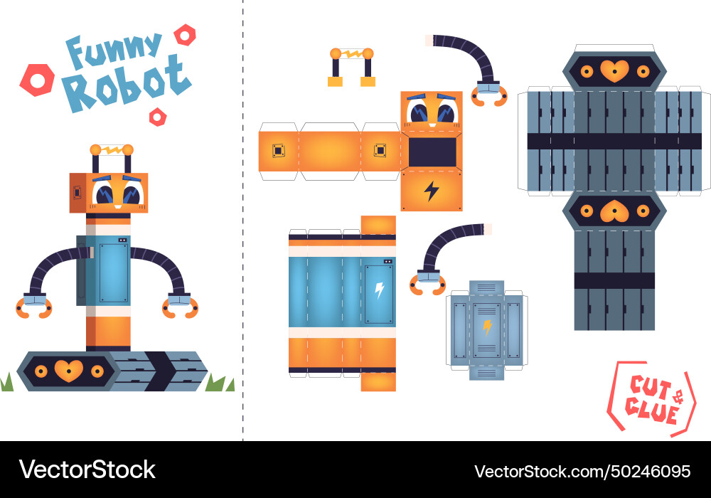 Printable Paper Robot Template Paper Bag Robots (With Free Printable