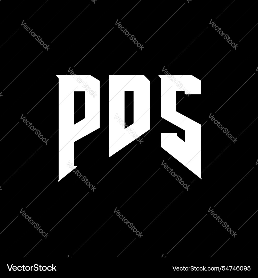Pds letter logo design for technology company Vector Image