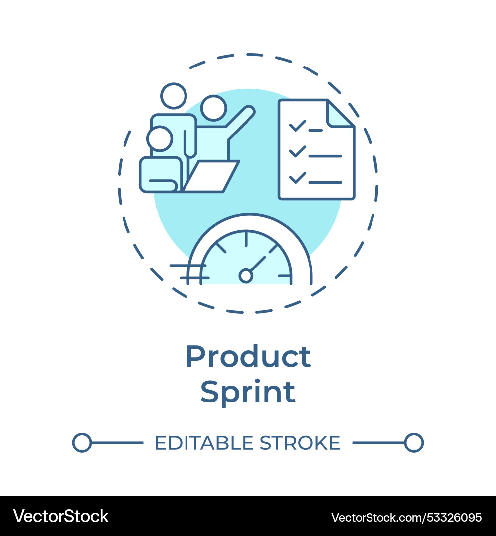 Product sprint concept icon Royalty Free Vector Image