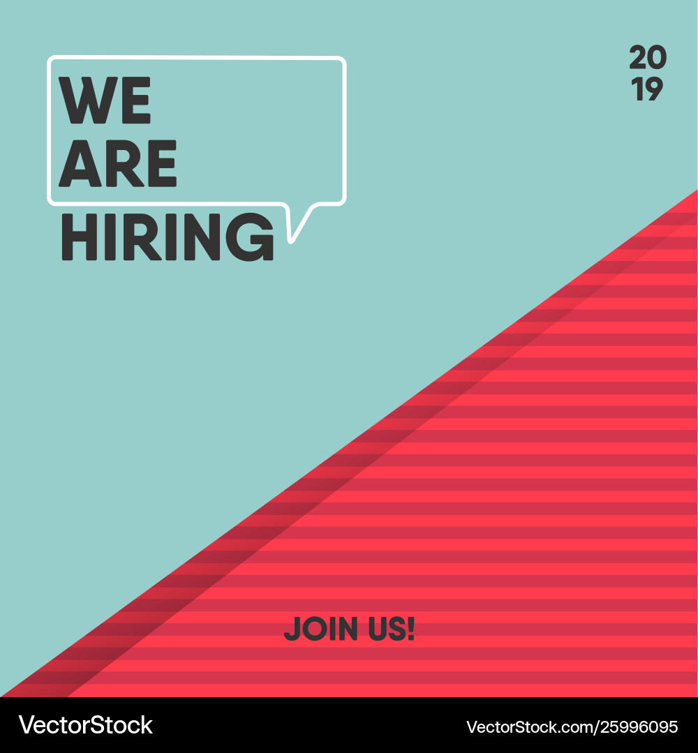 We are hiring banner Royalty Free Vector Image