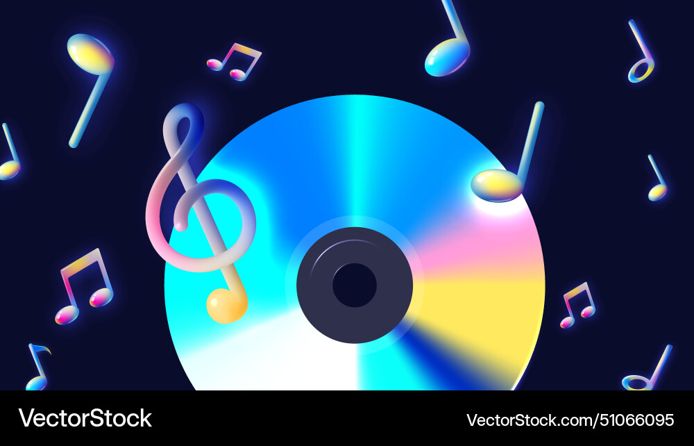 Y2k music background banner Royalty Free Vector Image