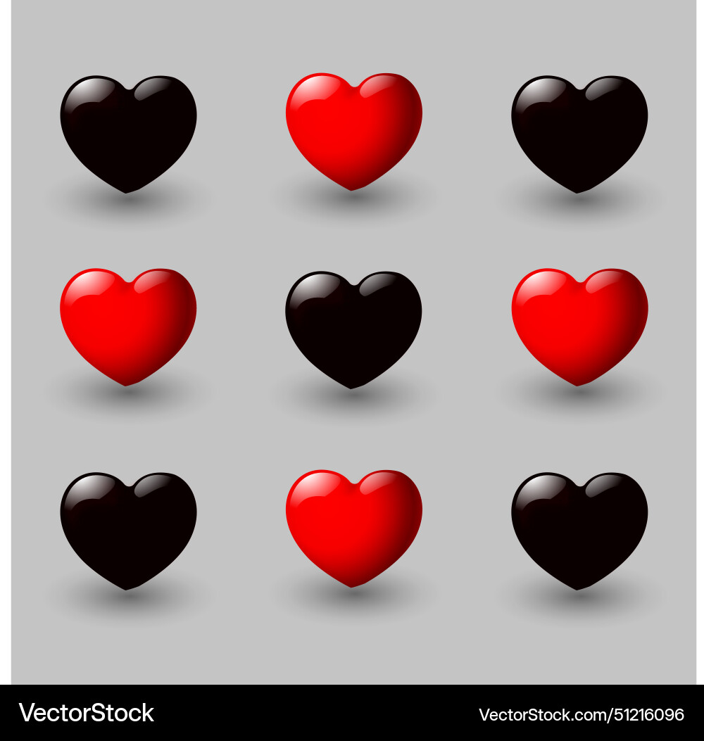Basic Herz flache Liebe Icons de Lizenzfreies Vektorbild