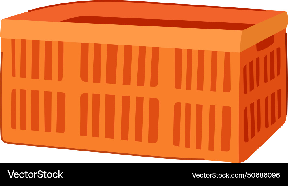 Bin plastic crate cartoon Royalty Free Vector Image