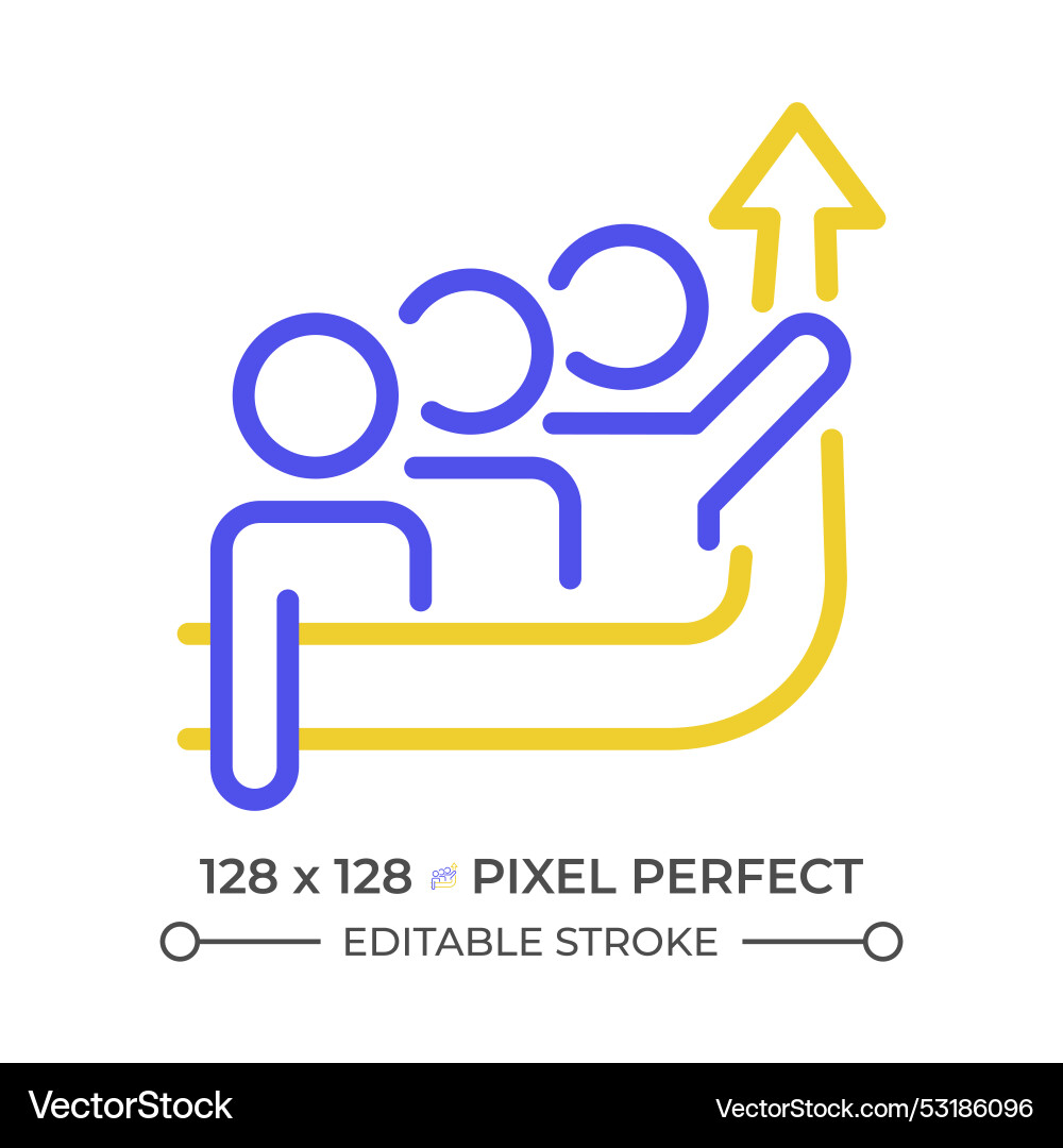 Common goal two color line icon Royalty Free Vector Image