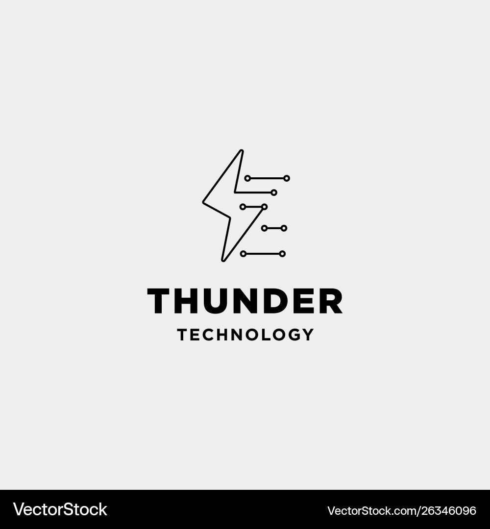 Flash connection logo design technology internet Vector Image