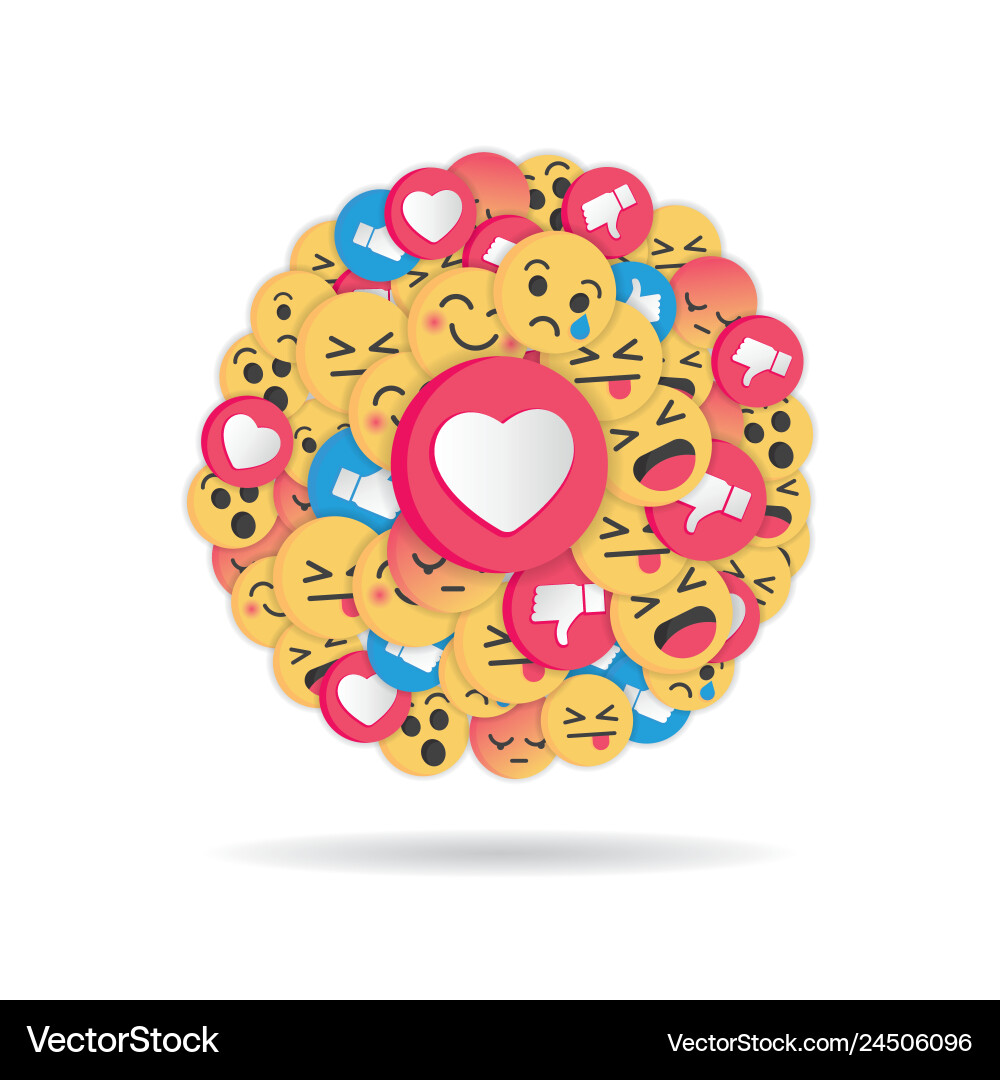 Modern emoji design on white background Royalty Free Vector