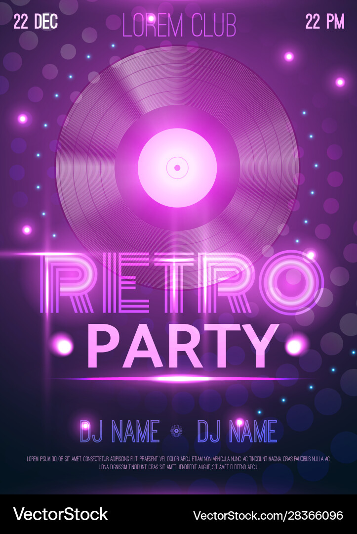 Vinyl background poster Royalty Free Vector Image