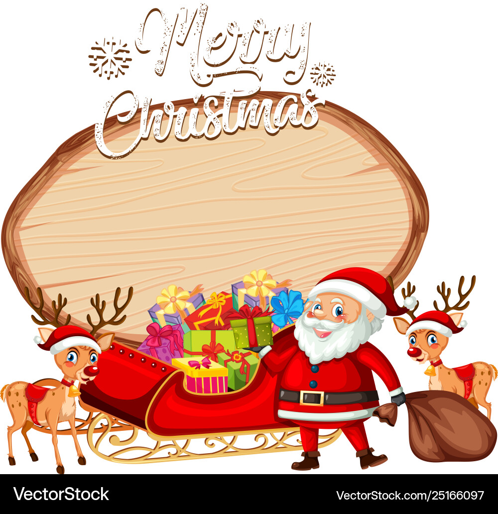 A santa on christmas banner Royalty Free Vector Image