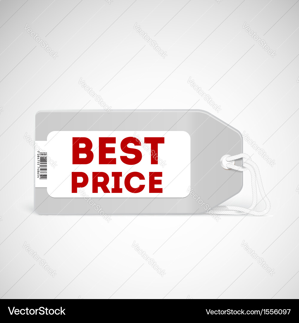 Blank price tag isolated on white Royalty Free Vector Image