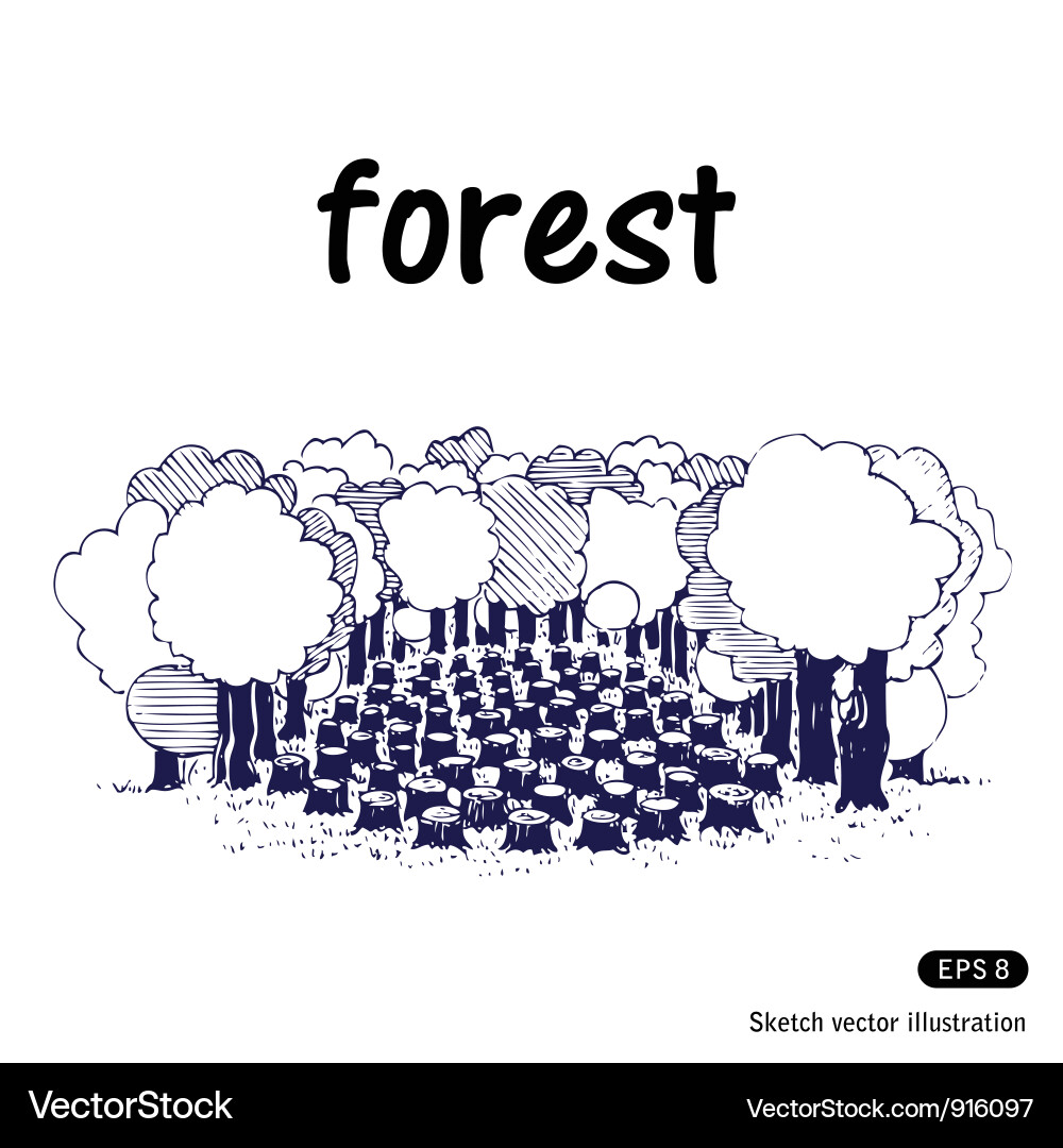 Deforestation Royalty Free Vector Image - VectorStock
