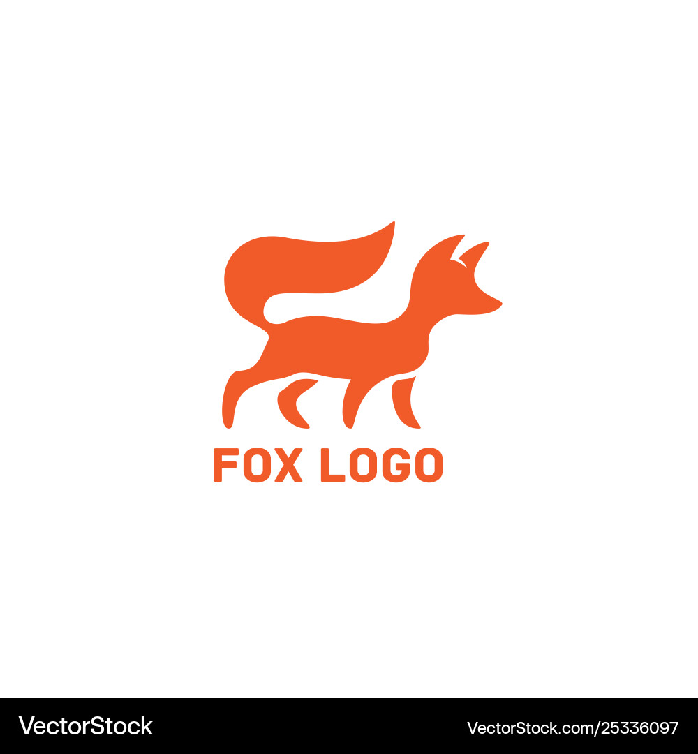 Fox logo Royalty Free Vector Image - VectorStock