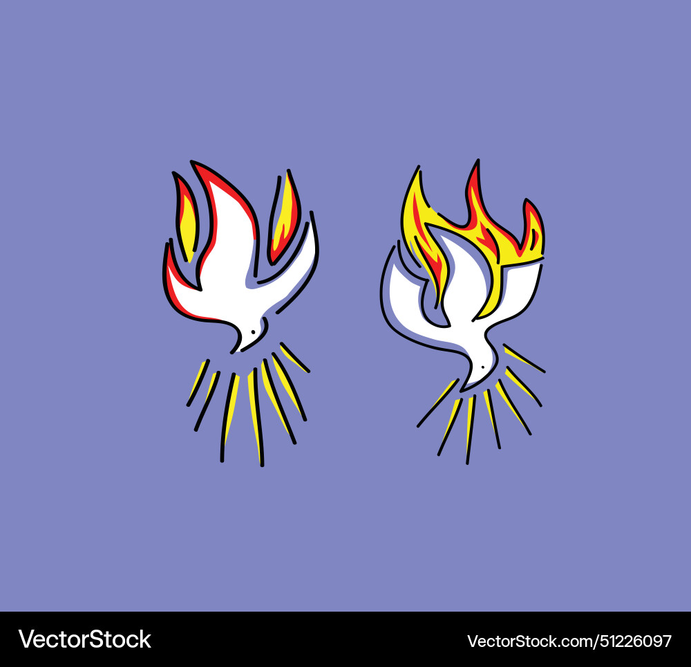 Holy spirit fire Royalty Free Vector Image - VectorStock