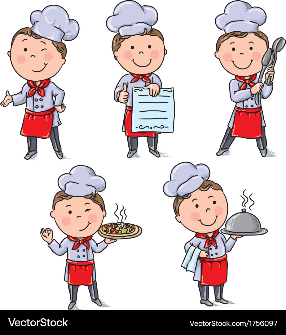 Kids chefs Royalty Free Vector Image - VectorStock