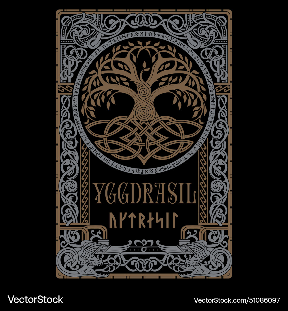 Viking design world tree from scandinavian Vector Image