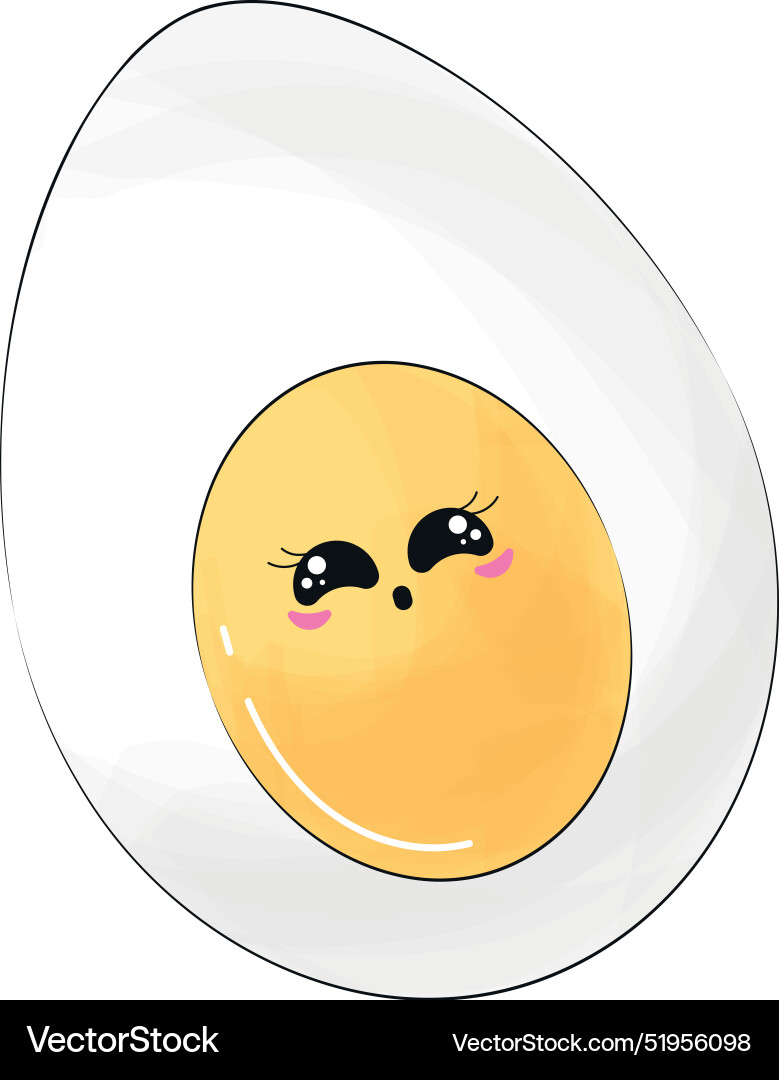 Cute egg character cartoon Royalty Free Vector Image