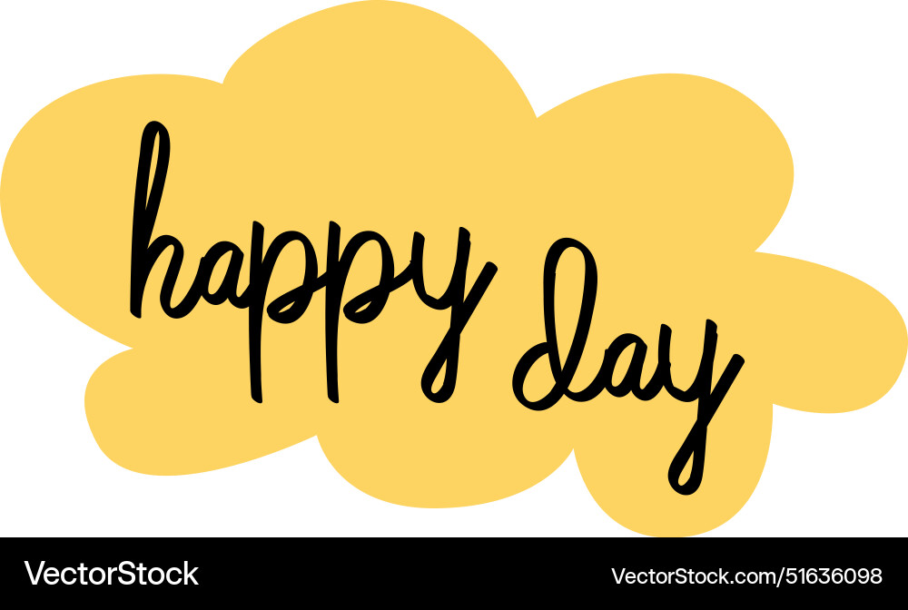 Happy day text box Royalty Free Vector Image - VectorStock