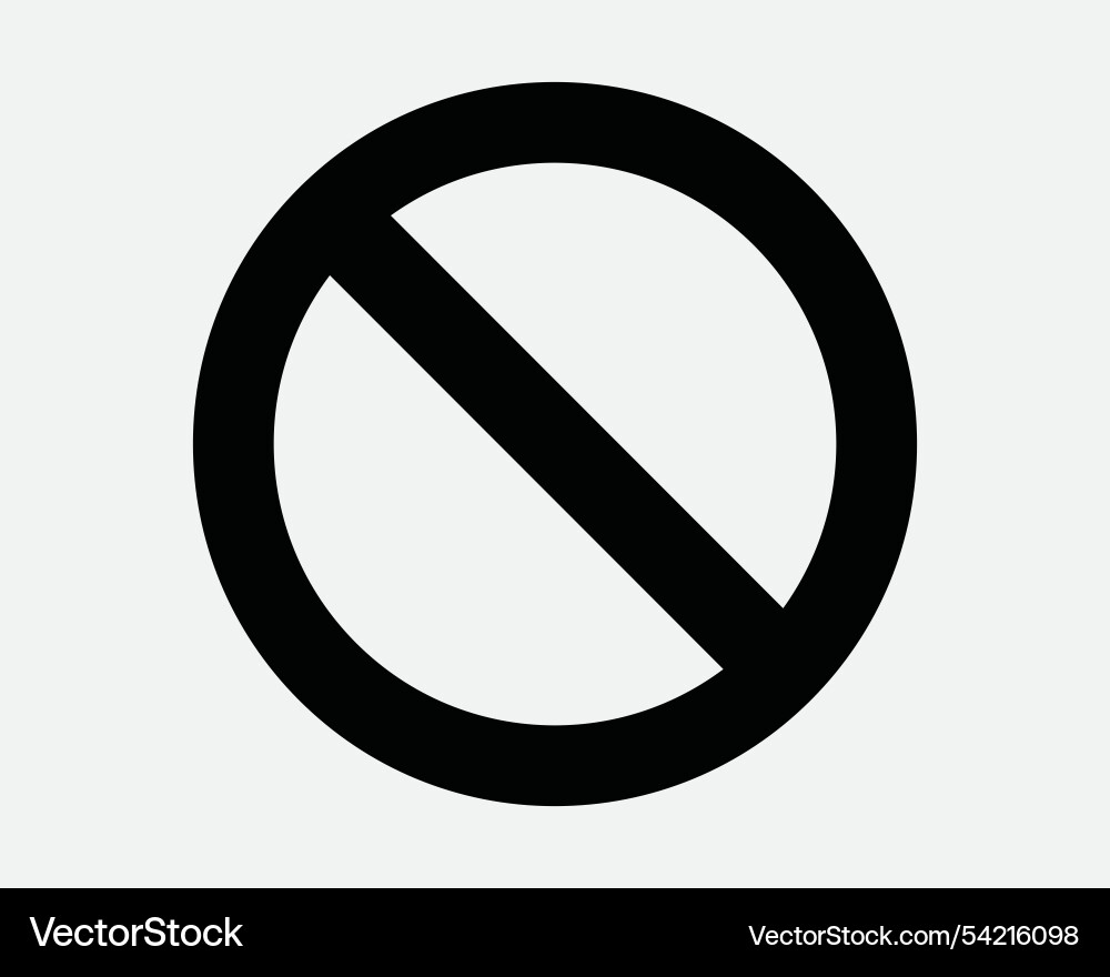 Prohibition icon restriction ban prohibited circle