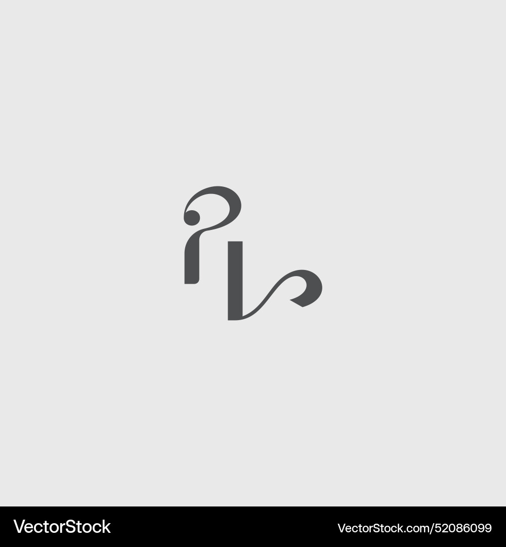 Classy black fashion beauty monogram initial logo Vector Image