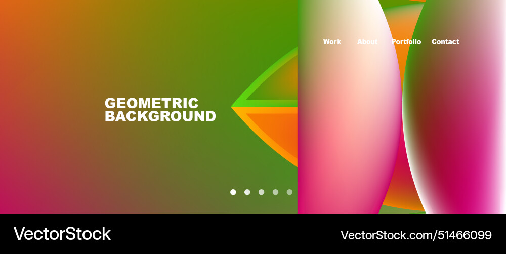 Colorful gradients with abstract geometric shapes Vector Image
