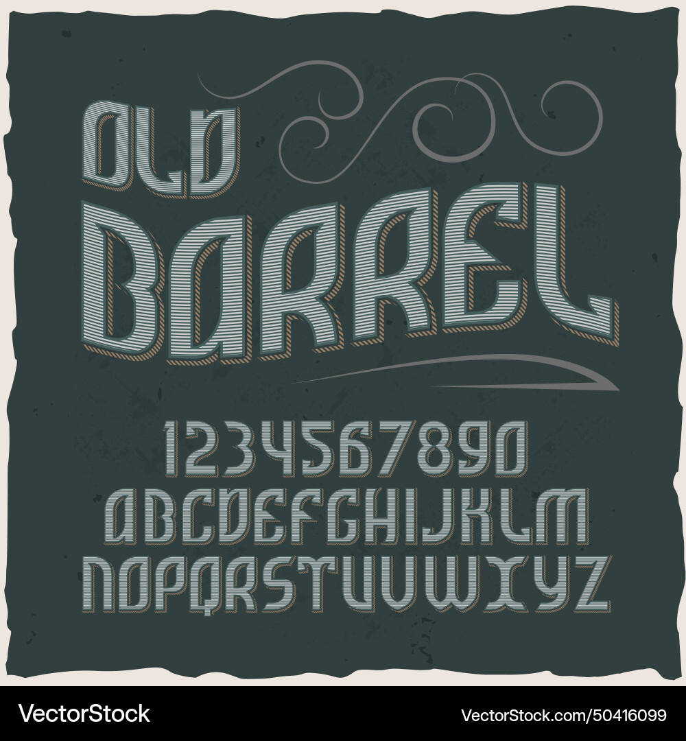 Good handcrafted font for any label design Vector Image