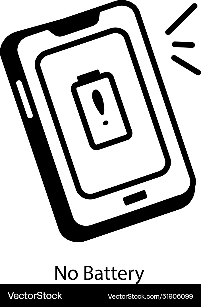 No battery Royalty Free Vector Image - VectorStock