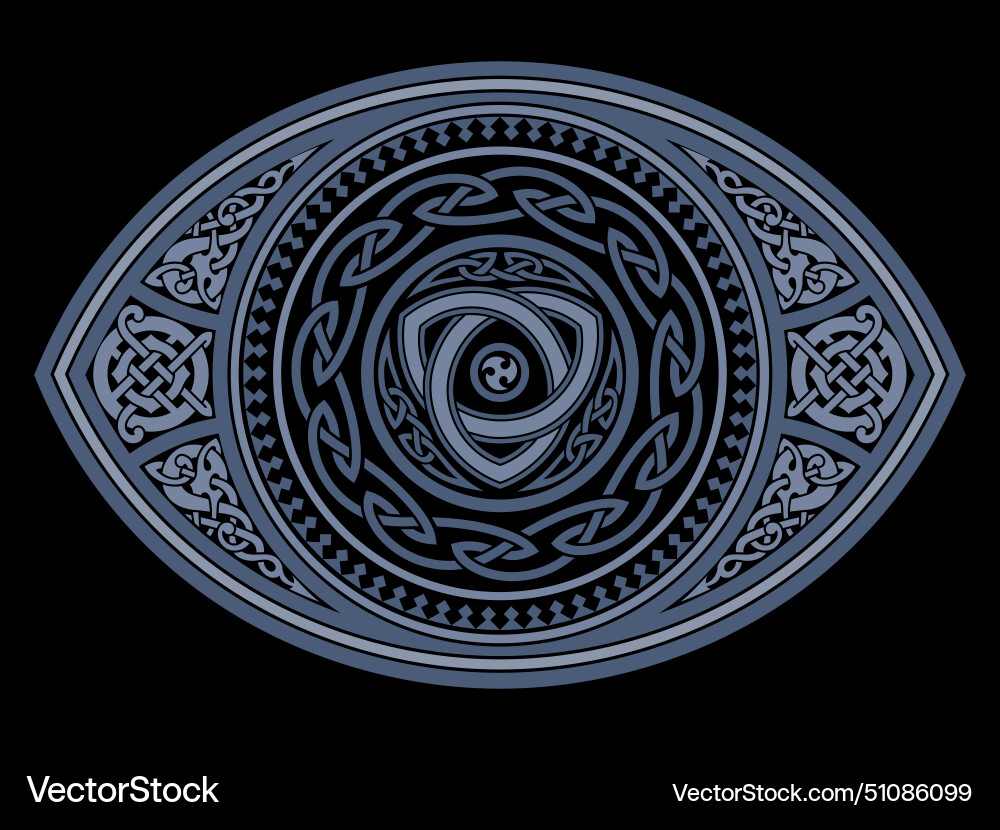 Scandinavian viking design round celtic design in Vector Image