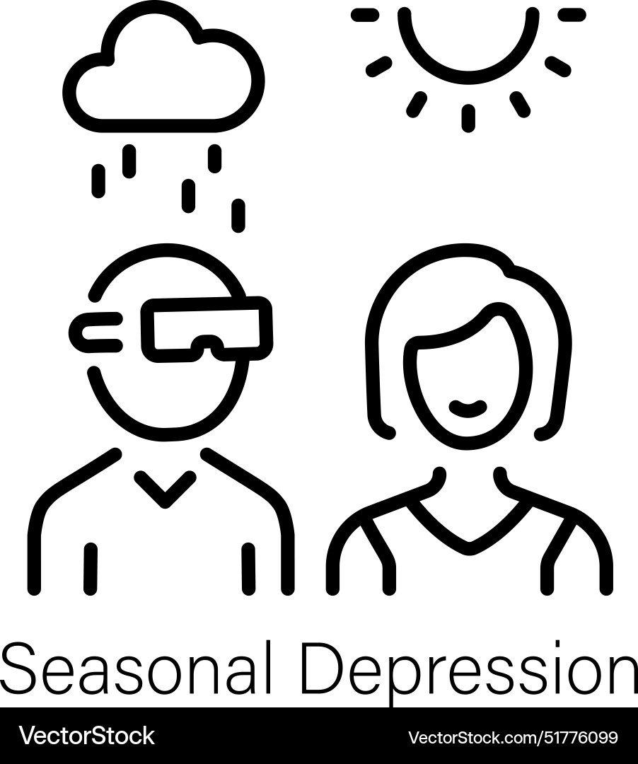 Seasonal depression Royalty Free Vector Image - VectorStock