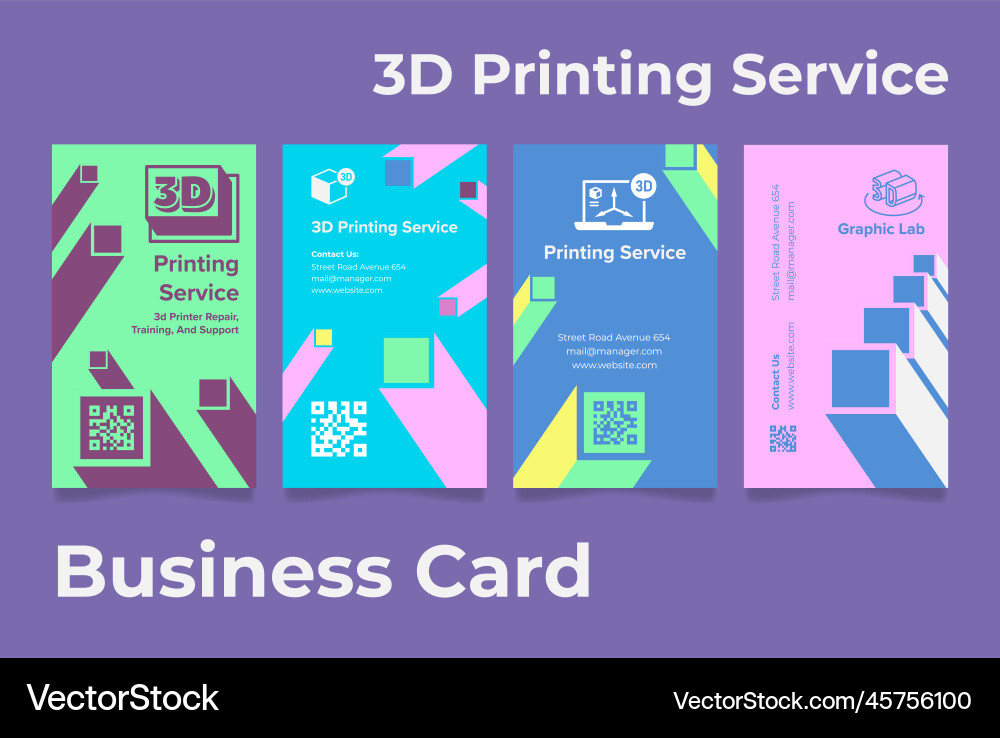 3d printing service graphic lab training Vector Image