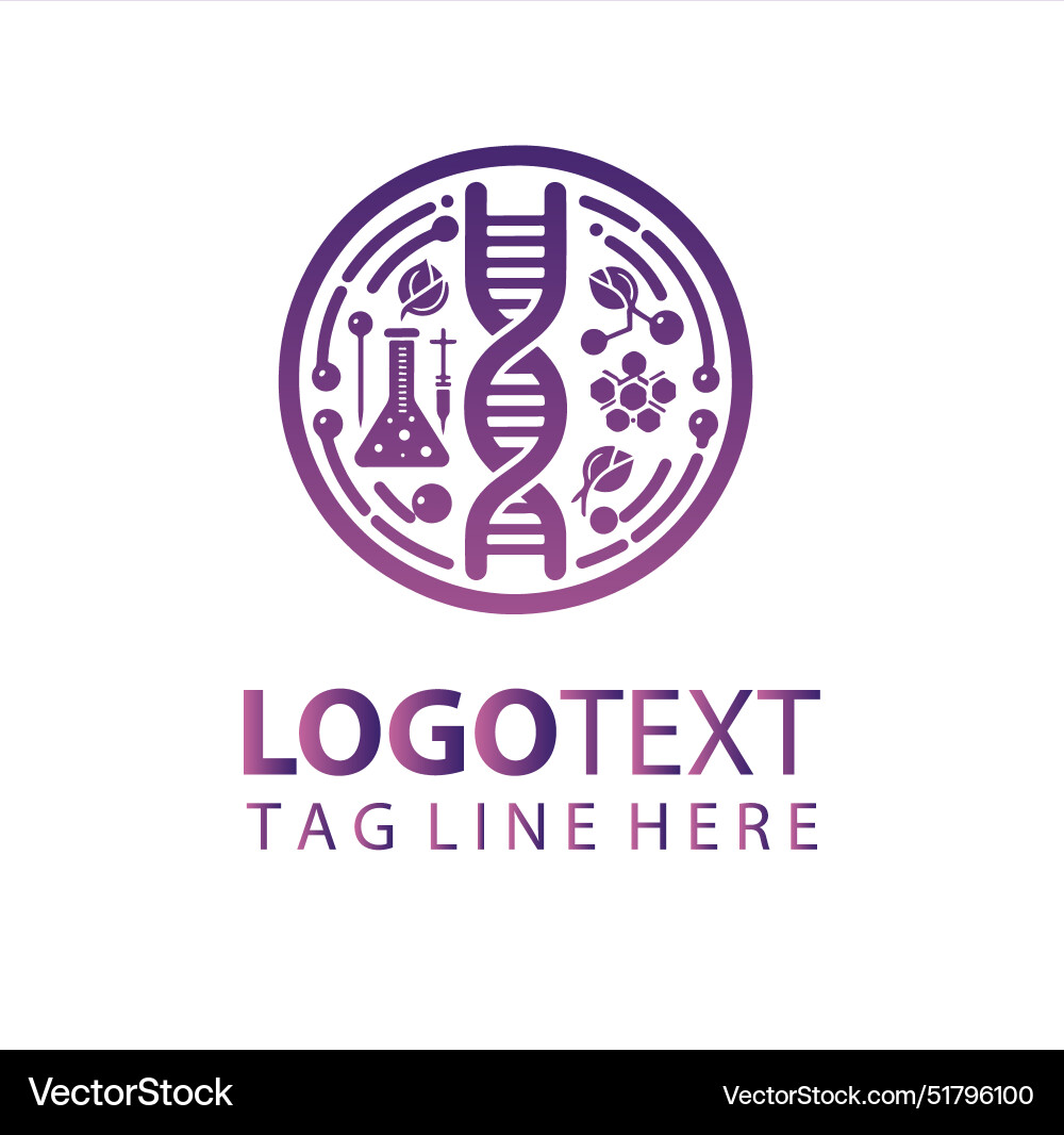 Biotech logo Royalty Free Vector Image - VectorStock