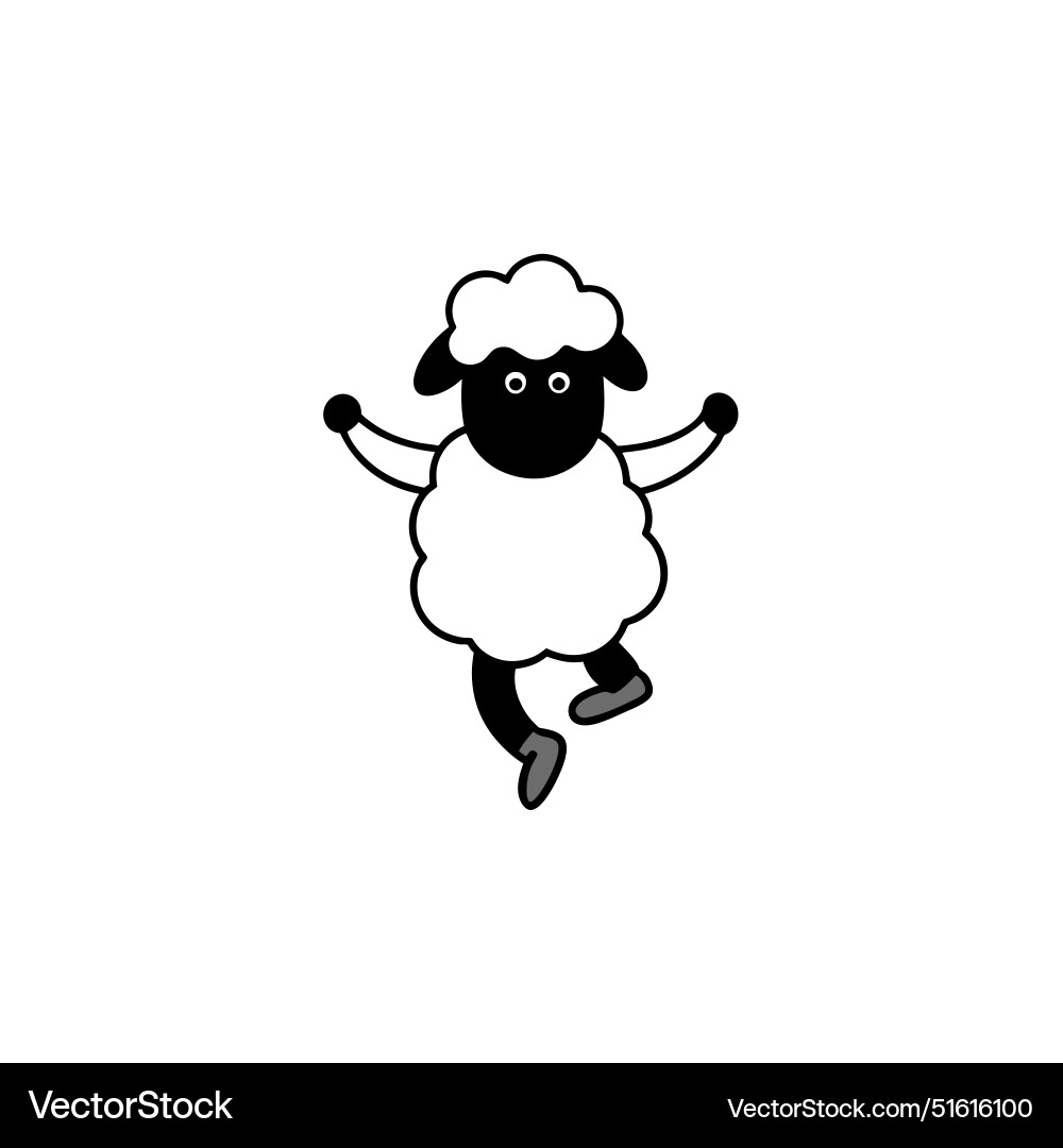 Blackbelly sheep dancing icon Royalty Free Vector Image