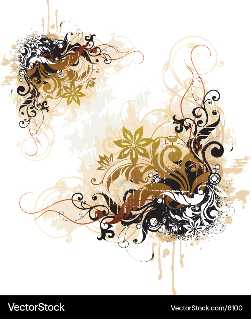 Floral design element Royalty Free Vector Image