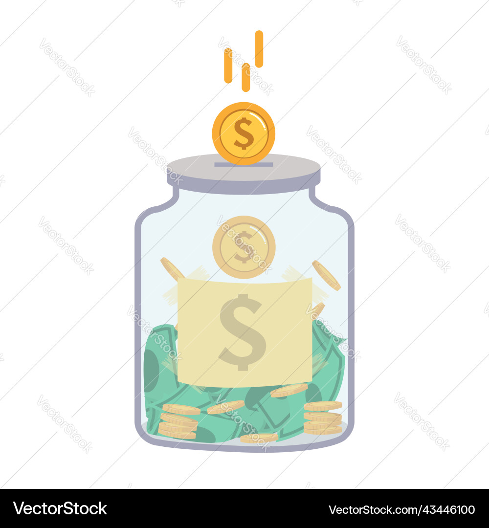 Jar Tip Money Vector Images (over 360)