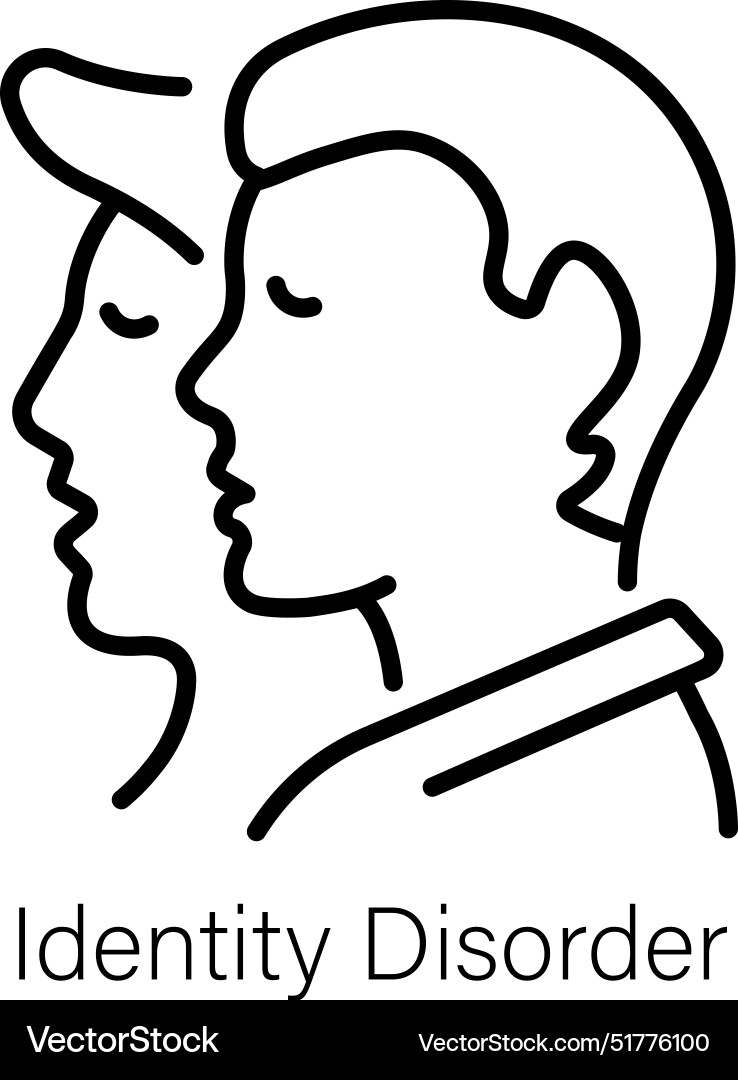 Identity disorder Royalty Free Vector Image - VectorStock