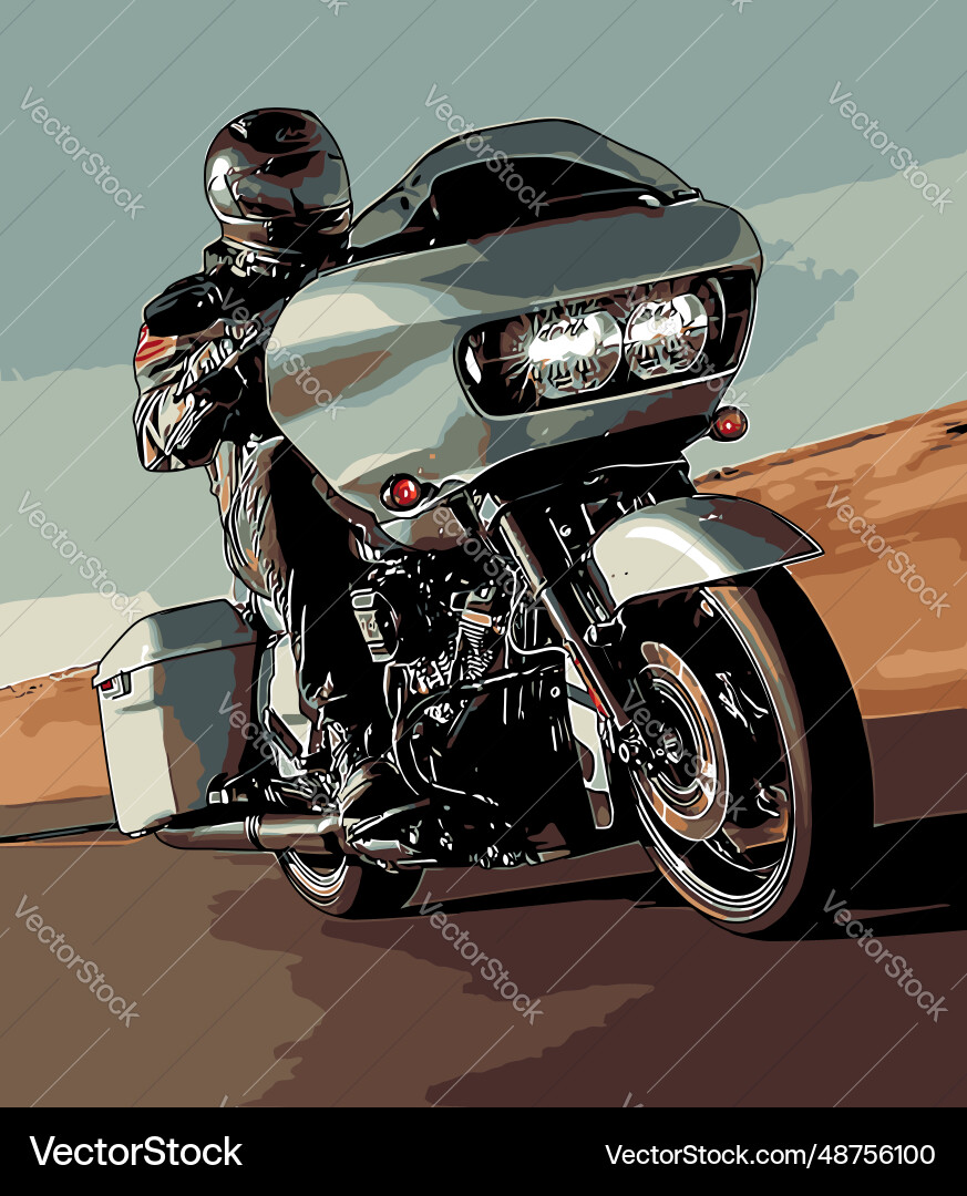 Motorcycle cruiser for design needs Royalty Free Vector