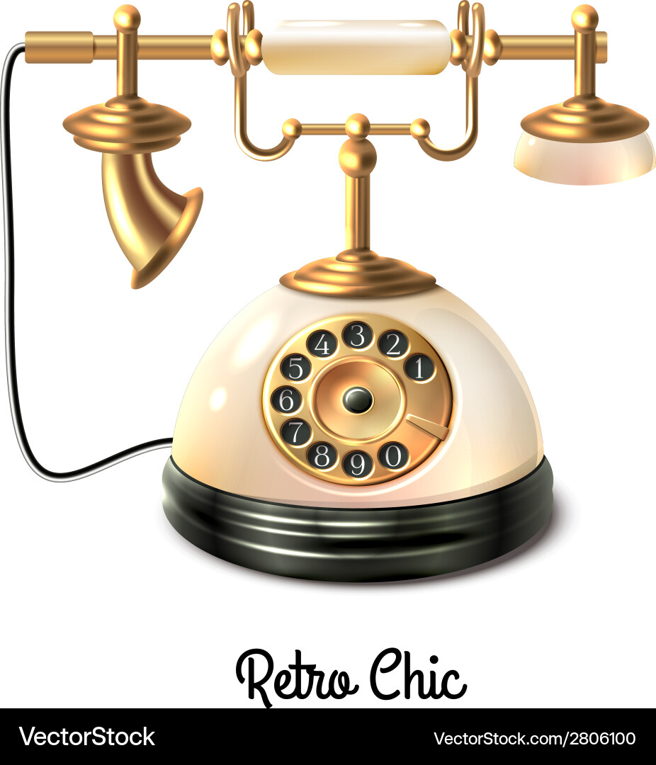 Retro style telephone Royalty Free Vector Image